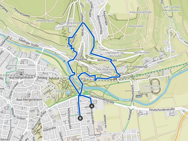 Bad Mergentheim-#Kurpark (01.02.18) | Wanderung | Komoot